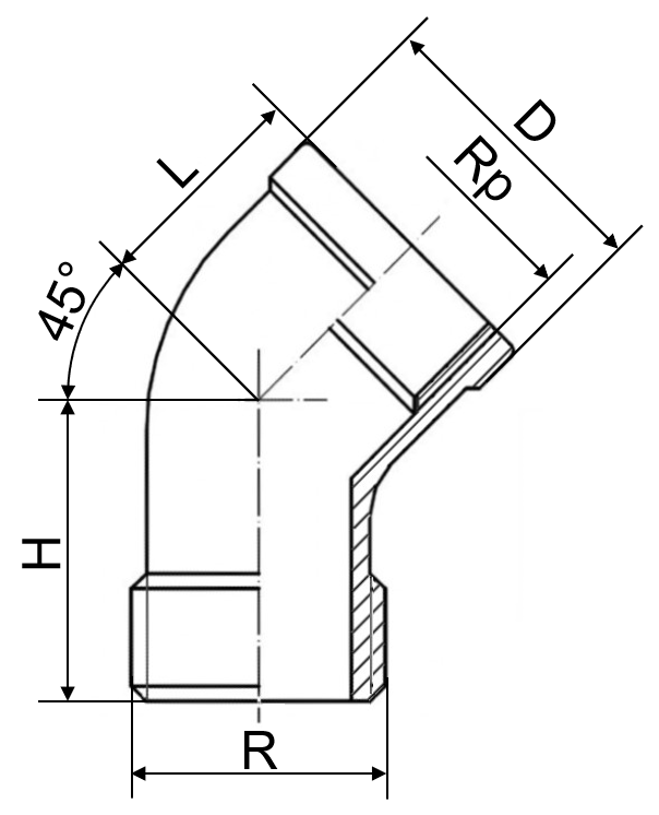 Winkel 45° IG/AG – ESVT Edelstahl- und Stahl-Verbindungstechnik GmbH ...